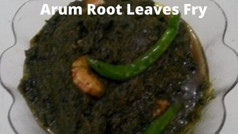 Arum Root Leaves Fry Very Good for Building Blood - Sultana's recipe
