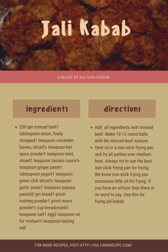 Jali Kabab Easy Way To Cook A Special Favorite Recipe - Sultana's recipe